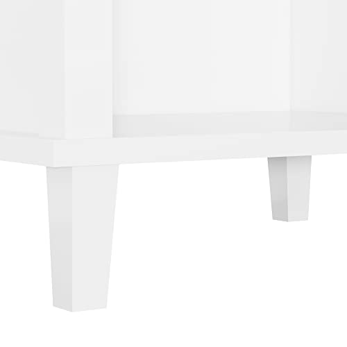 Leavader Wooden Nightstand for Kids Room, Bedroom Nightstand with 1 Drawer and 1 Lattice, Side Table with Storage End Table for Child Room, Baby Room, Small Spaces
