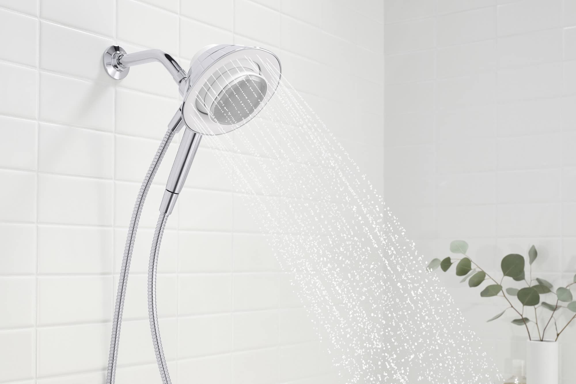 KOHLER 28241-GKE-CP Moxie 1.75 Gpm Handshower and Wireless Speaker, Polished Chrome