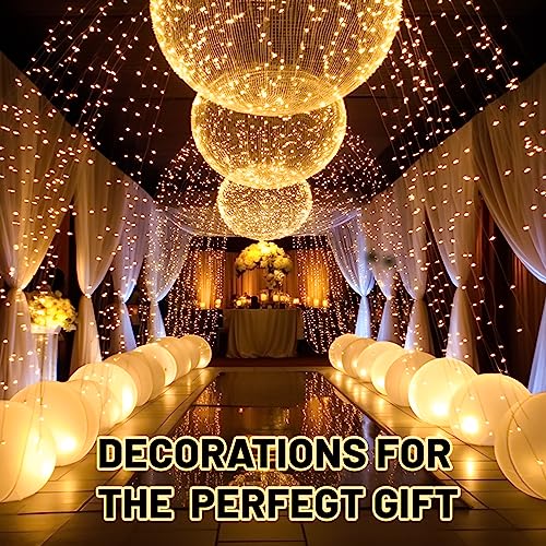 Fairy Lights 66 ft 200 LED USB Twinkle String Lights Plug in Silver Wire Lights with Remote and Timer 8 Modes Outdoor Waterproof Starry Lights DIY Party Wedding Christmas Decoration(Warm White)