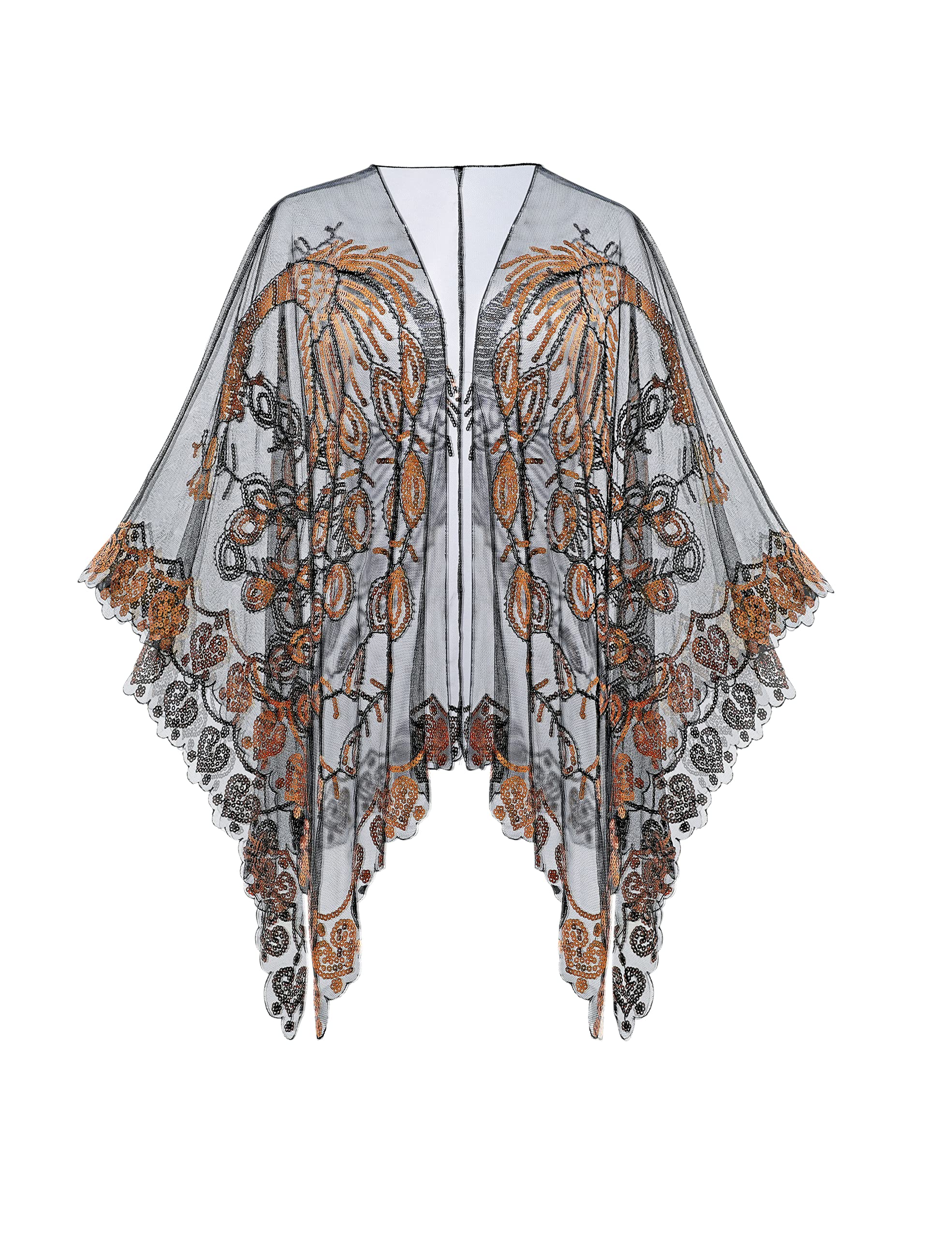 BABEYOND 1920s Evening Shawl Wrap for Women Evening Cape Scarf Belero Cover Up for Gatsby
