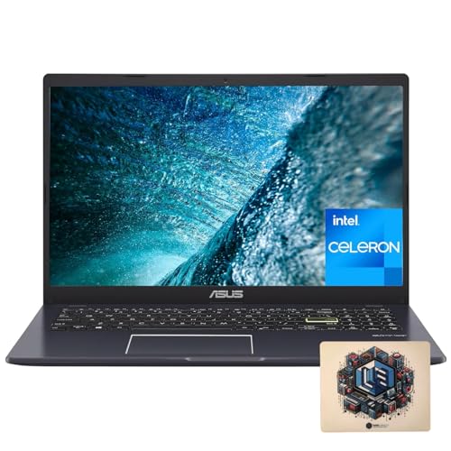 ASUS VivoBook Go L510MA Laptop -15.6" FHD Display, Intel Celeron-N4020, 4GB RAM, 128GB eMMC, Intel UHD Graphics, Webcam, Backlit Keyboard, Wi-Fi 5, Windows 11 Home in S Mode