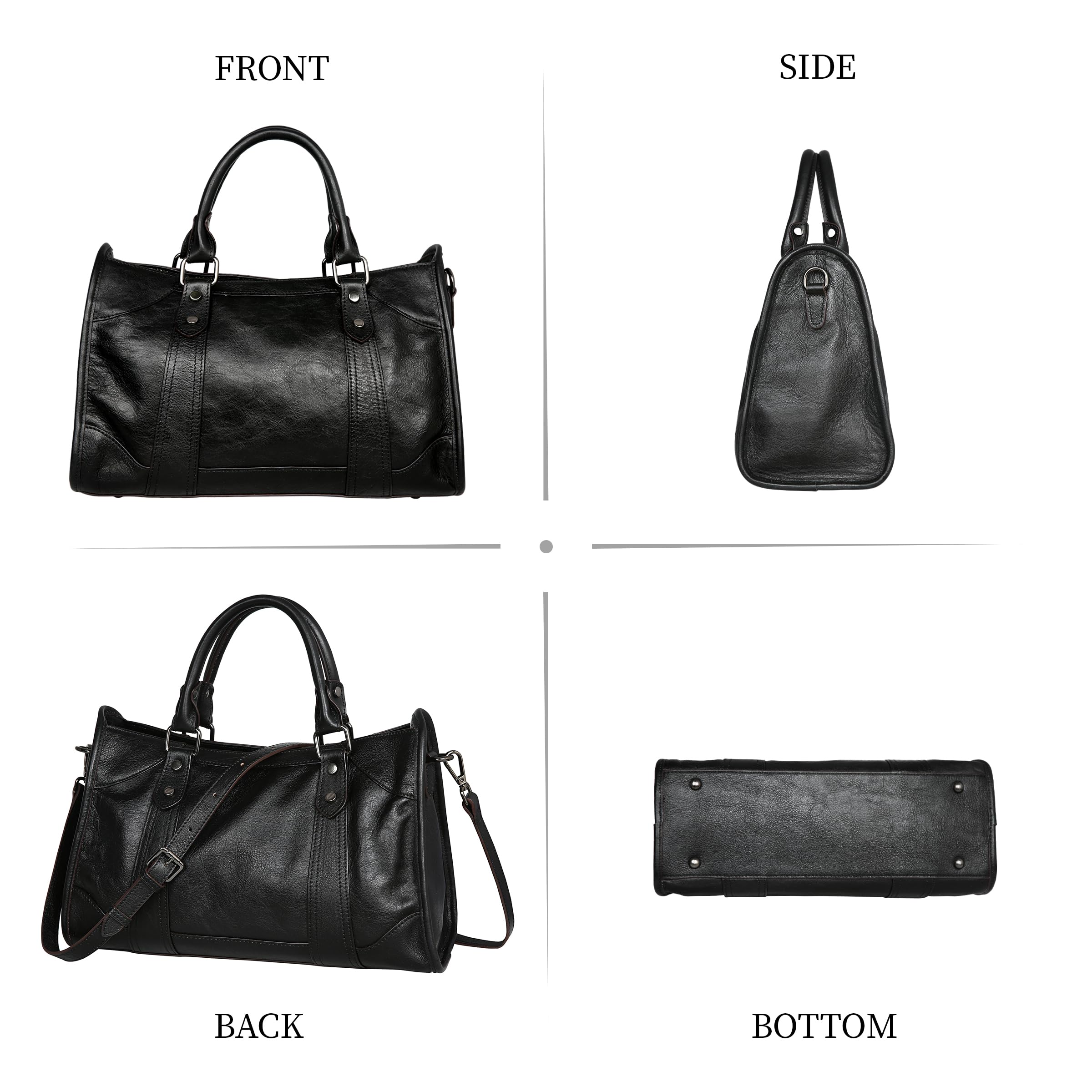 Iswee Canvas Womens Bucket Bag Shoulder Handbags Hobo Ladies Purses Fashion Tote Purse (Dark Gray)