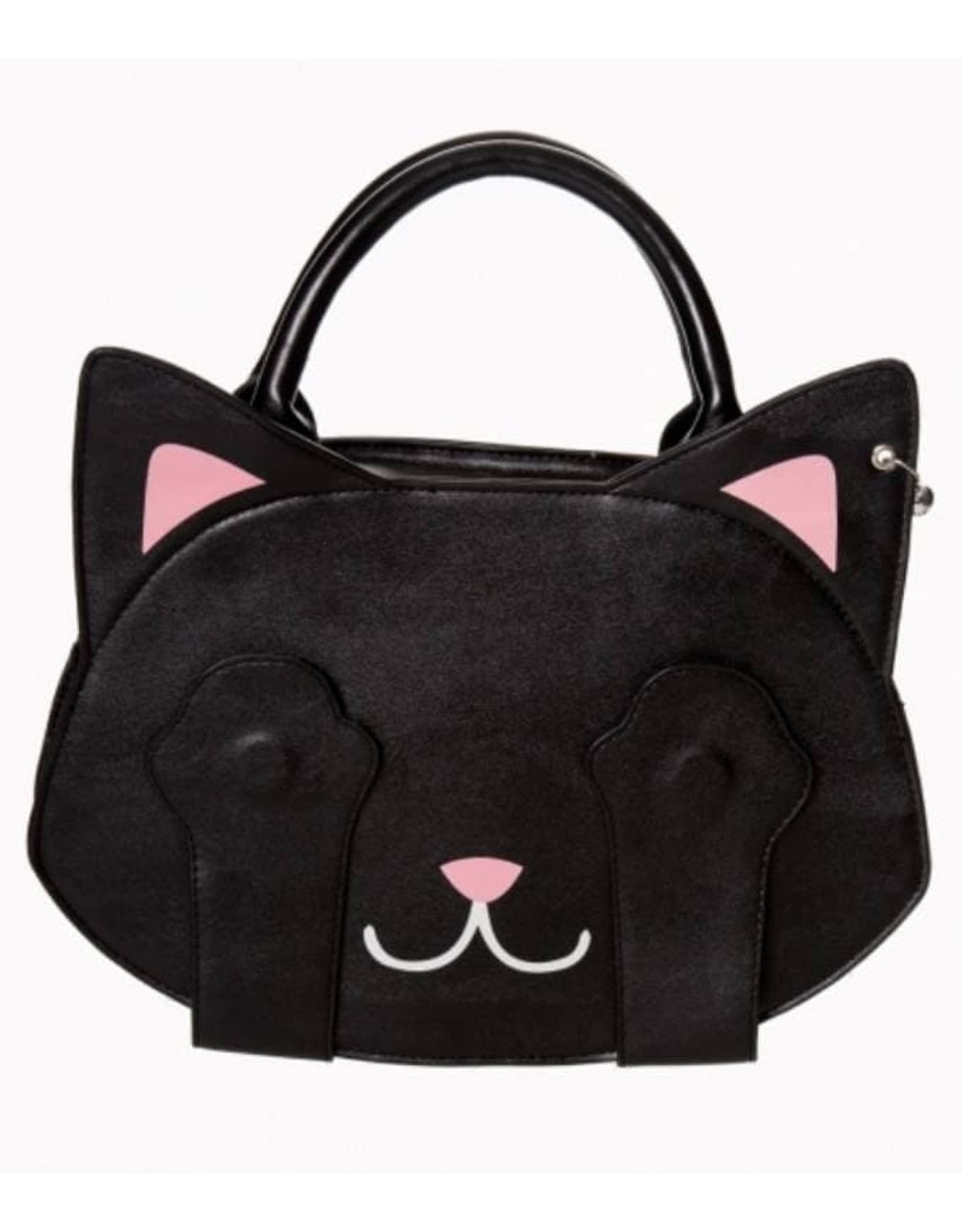 Lost Queen Women's Peek-a-Boo Purse Bag of Tricks Cat Handbag Ladies Shoulder Bag