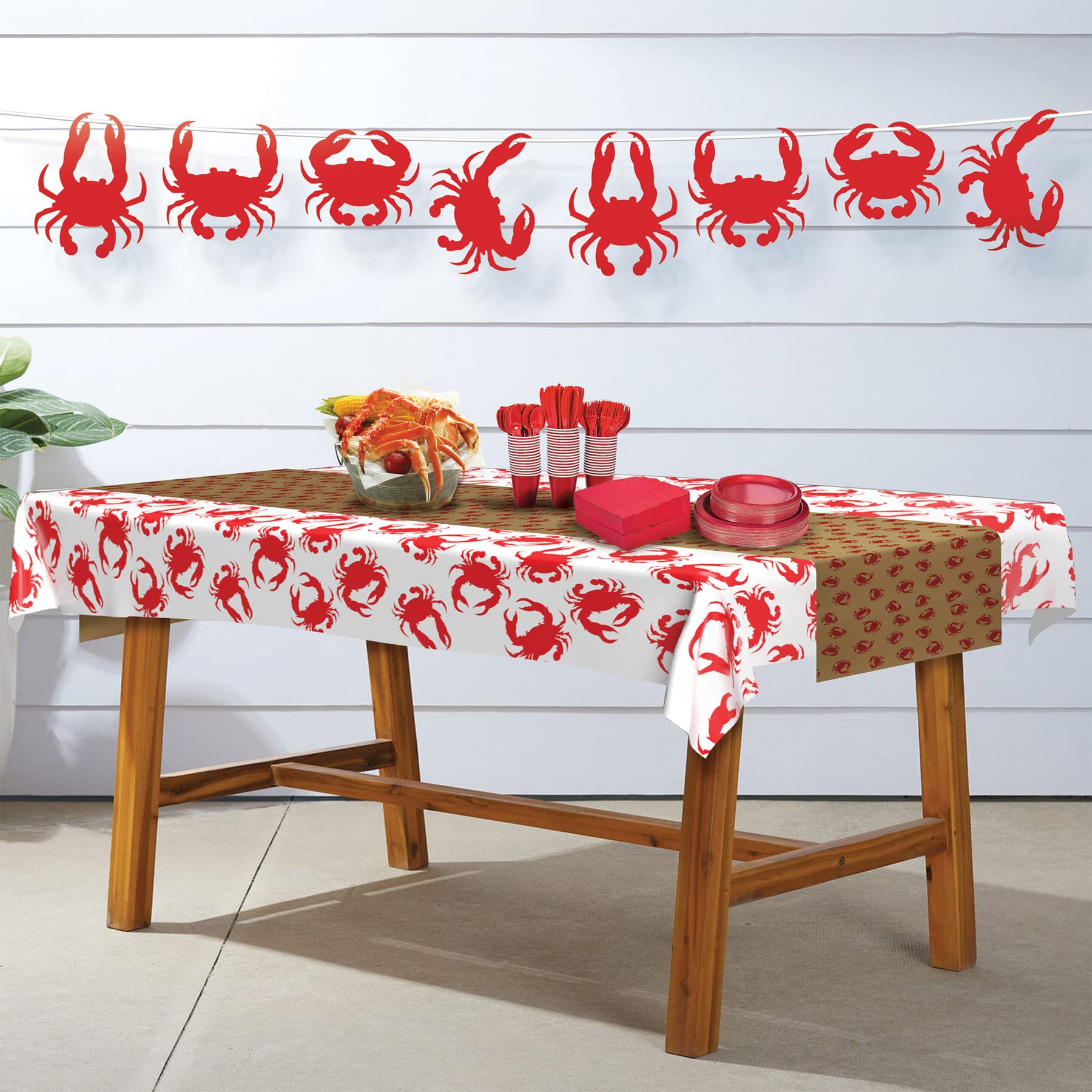 Beistle 2 Piece Crab Decorations Banners For Luau Theme Nautical Beach Décor Under The Sea Party Supplies