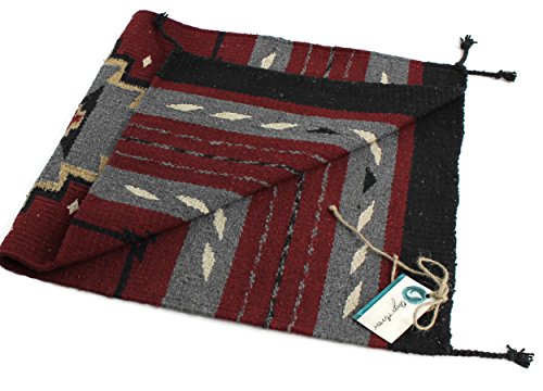 Onyx Arrow Southwest Décor Area Rug, 20 x 40 Inches, Pueblo Pattern Burgundy/Gray