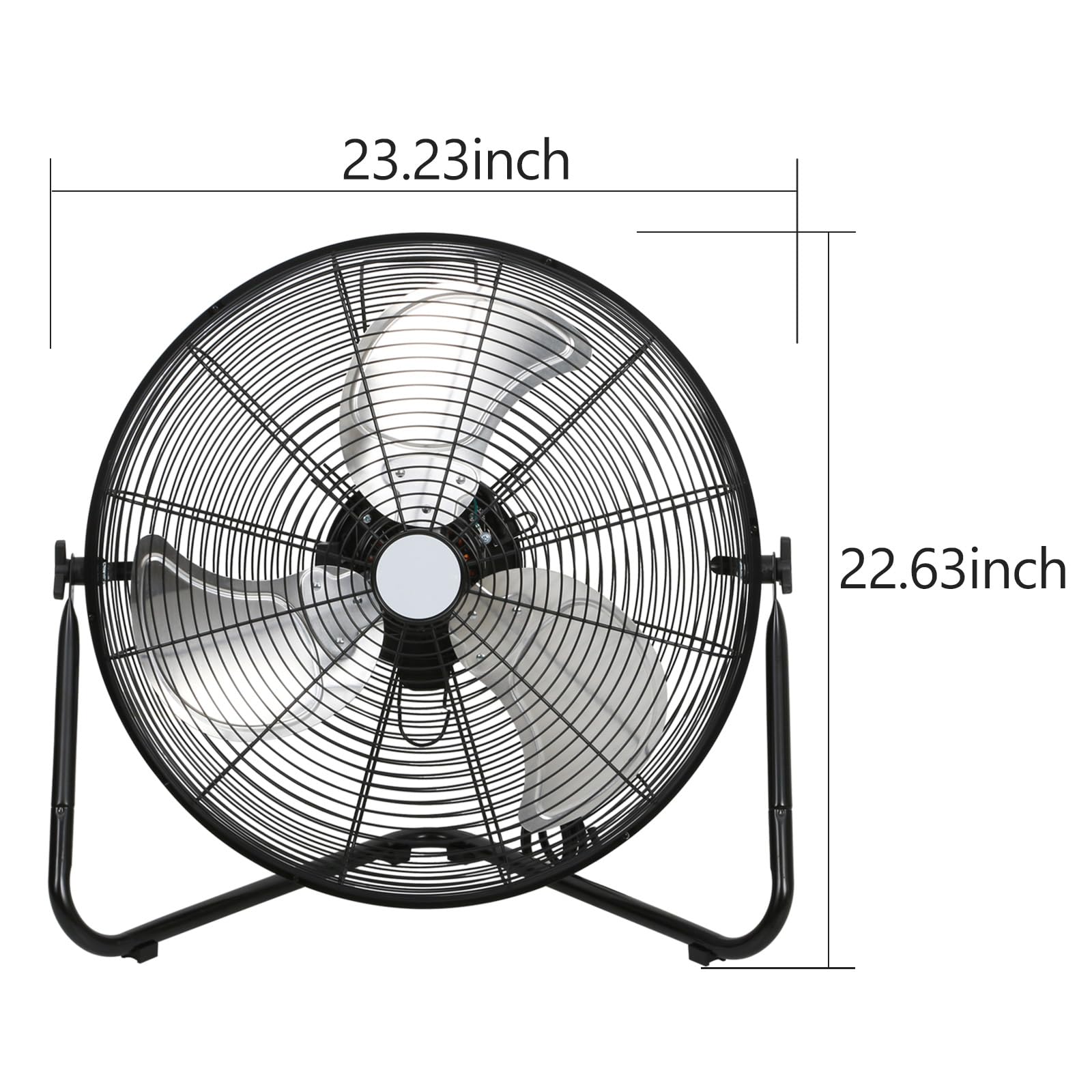 BILT HARD 20" High Velocity Floor Fan, 4600 CFM 3-Speed Industrial Shop Fan with Wall-Mounting System, Heavy Duty Metal Fan for Workshop, Garage and Warehouse