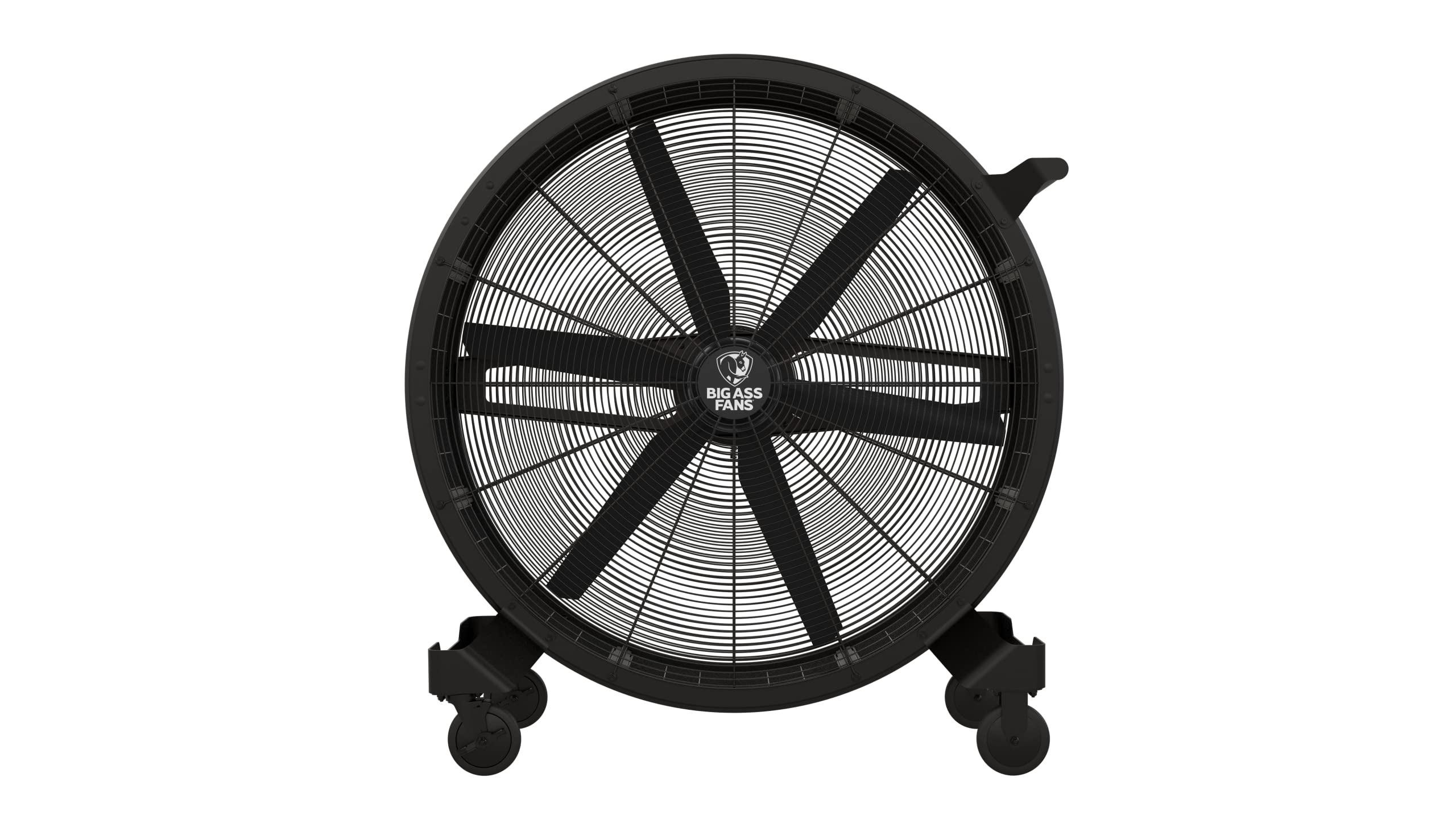 Big Ass Fans – Sidekick Directional Barrel Fan – 4 Ft Diameter – 6 Blade Design with Variable Speed Control – Indoor & Covered Outdoor Ready – Quiet Performance - Black/Yellow