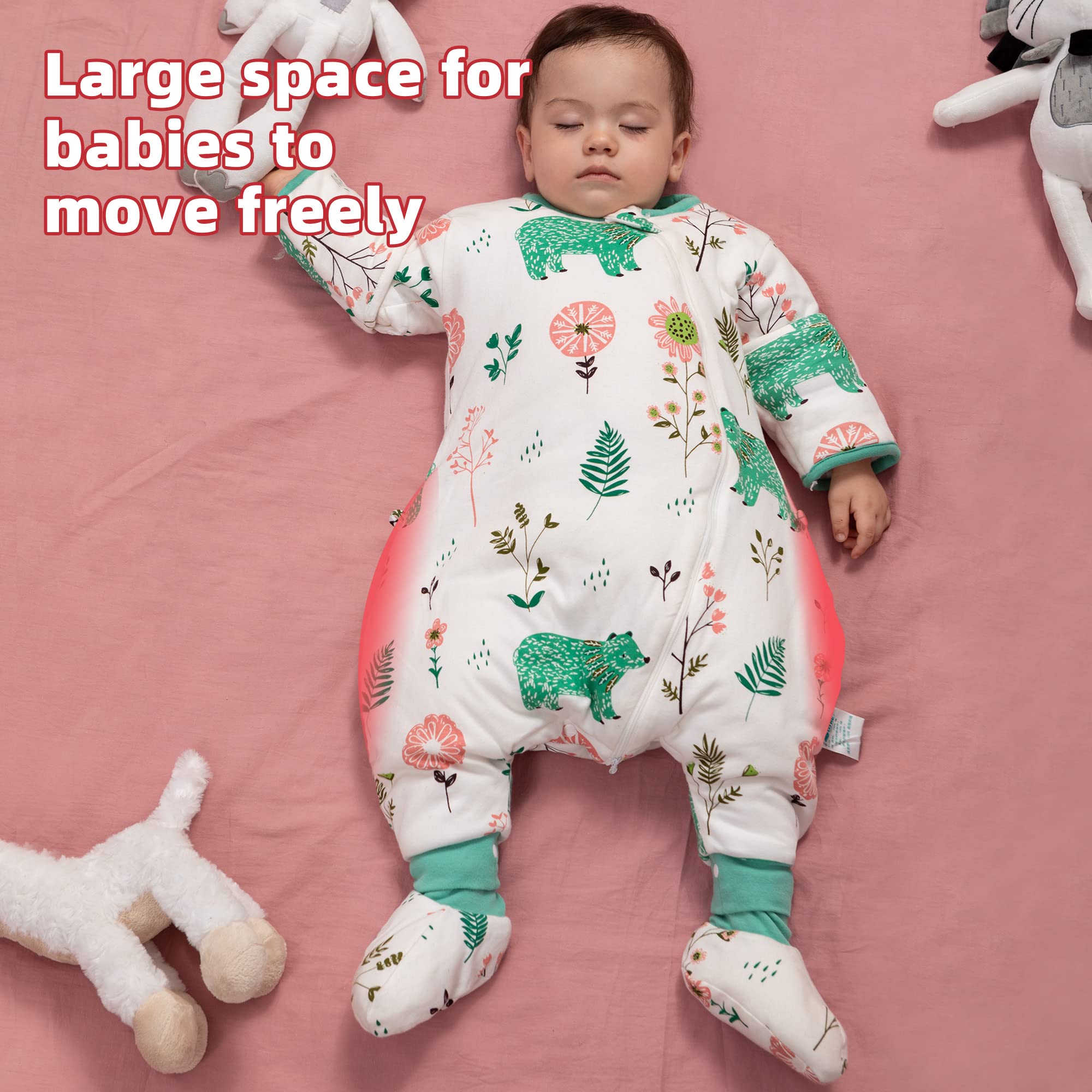 BN Toddler Footie Sleeping Sack with legs and sleeves - Sleeping Bag 3-4 Years Old(New polor Winter l)