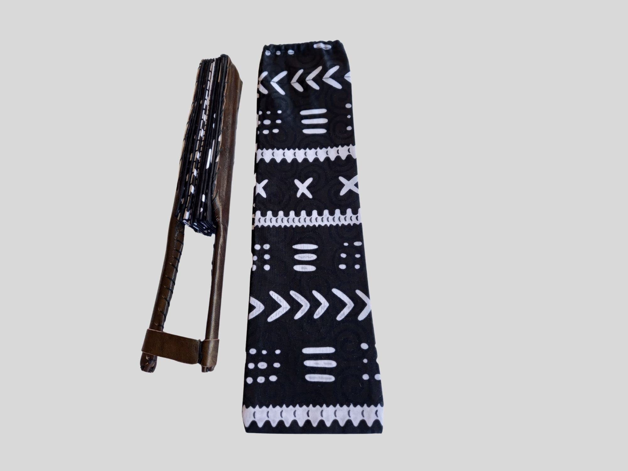 BKOFASHION African Handheld Fan - Handmade Round Folding Design - Unique Handheld Fan with Traditional African Fabric - Handcrafted Elegant African Round Fan - Handheld Fan (Design 8)