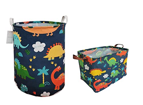 LEELI Laundry Hamper with Handles Collapsible Canvas Laundry Basket,Waterproof Storage Basket Home Organizer for Nursery,Clothes,Toys,Baby Hamper