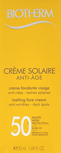 Biotherm Creme Solaire Anti-Age SPF 50 Melting Face Cream for Unisex, 1.69 Ounce