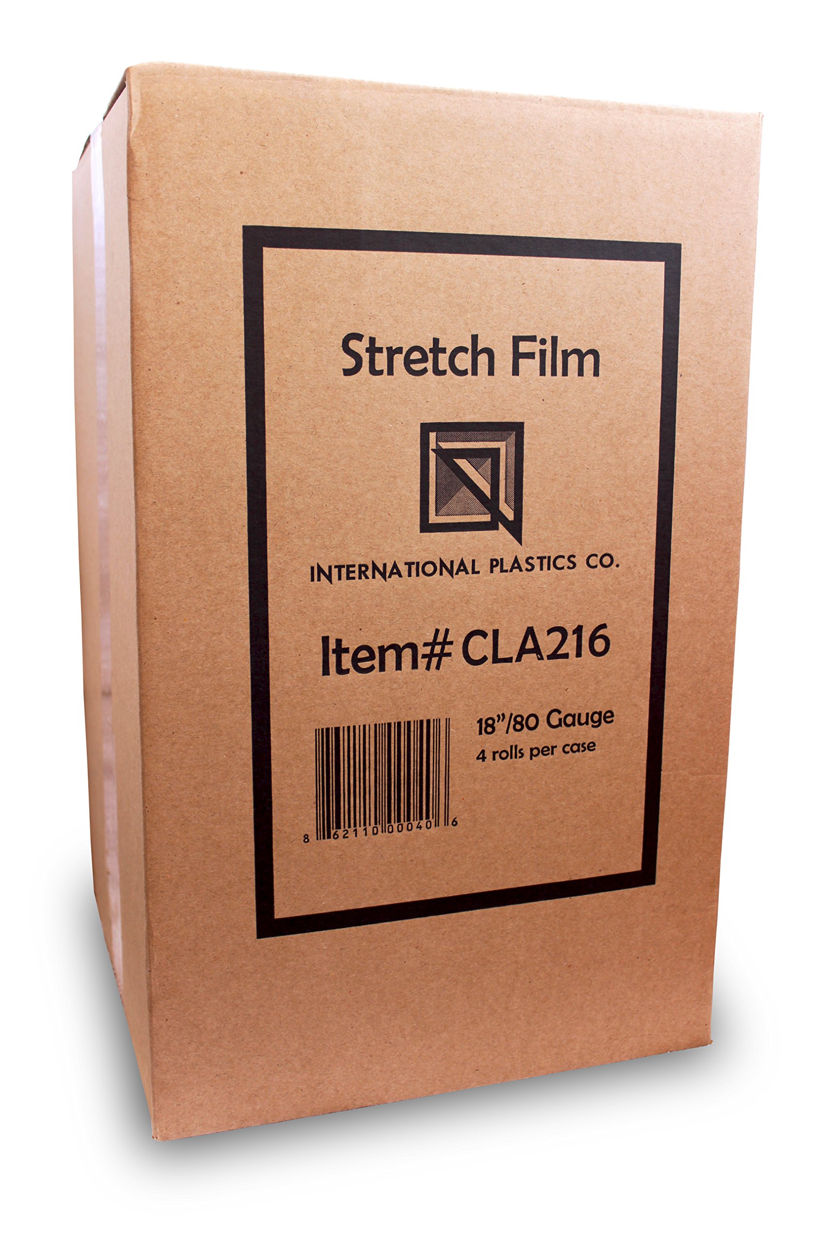 International Plastics Co. 18" Stretch Film/Wrap 1500 feet 7 Layers 80 Gauge Industrial Strength 800% Stretch 20 Microns Clear Cling Durable Adhering Packing Moving Heavy Duty Shrink Film (1 Pack)