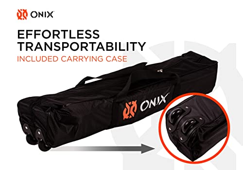 Onix Pickleball 2-in-1 Regulation-Size Portable Net and Practice Net Set Includes Carrying Case with Wheels