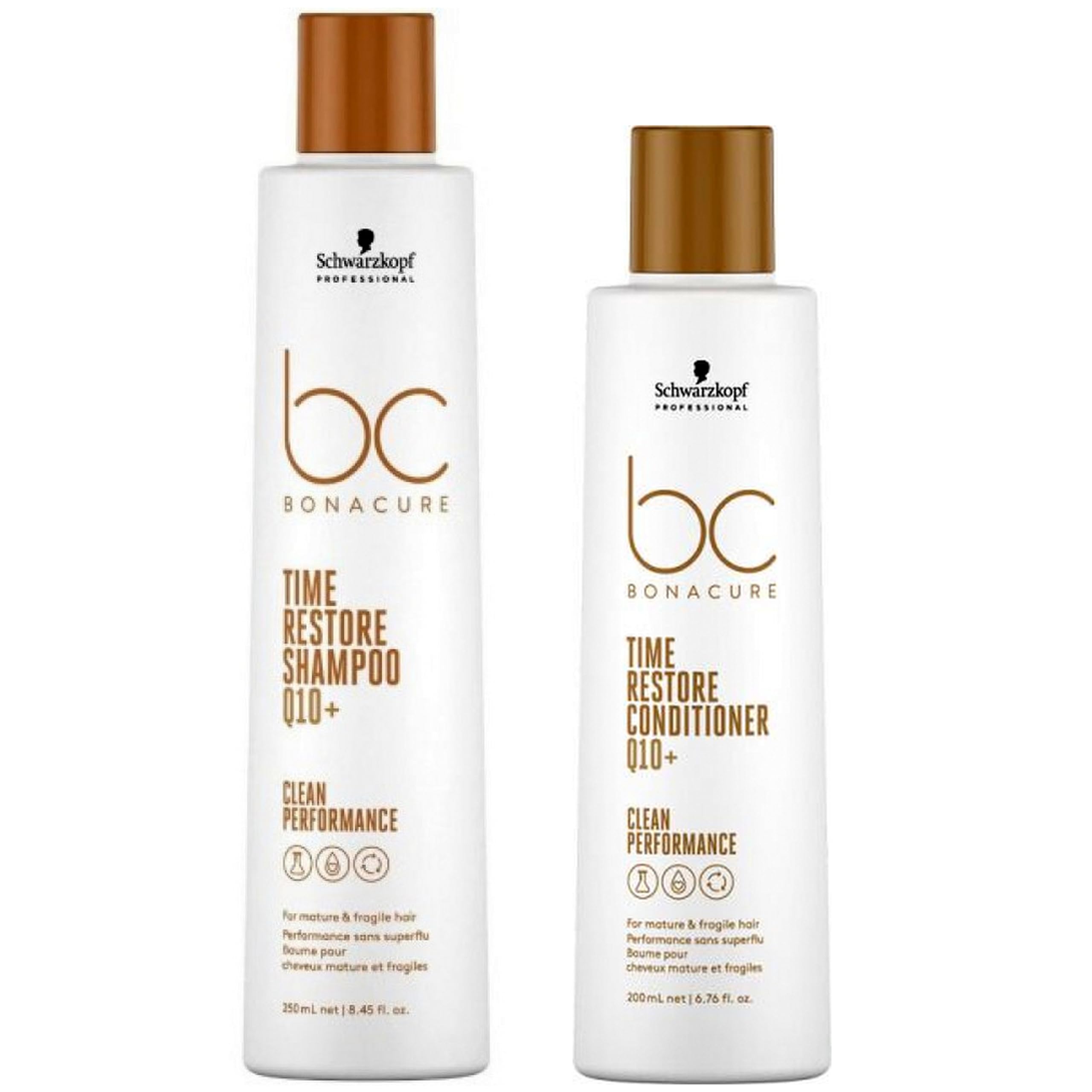 Schwarzkopf Professional BC Bonacure Time Restore Q10 Shampoo 250ml and Conditioner 200ml Duo Pack