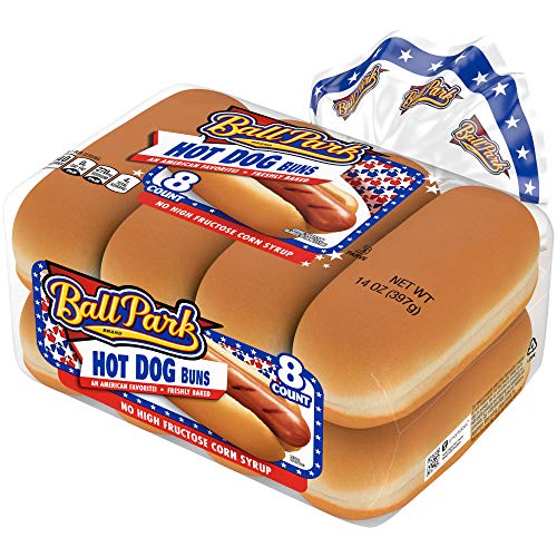 Ball Park Hot Dog Buns, 14oz, 8 count (Pack of 1)