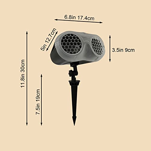 MIS1950s Christmas Snowflake Projector Lights Outdoor Indoor, Upgraded Dynamic Bright LED Snowfall Show Projector, Waterproof Garden Decorative Lighting Xmas Home Party Holiday Patio Decor (Black)