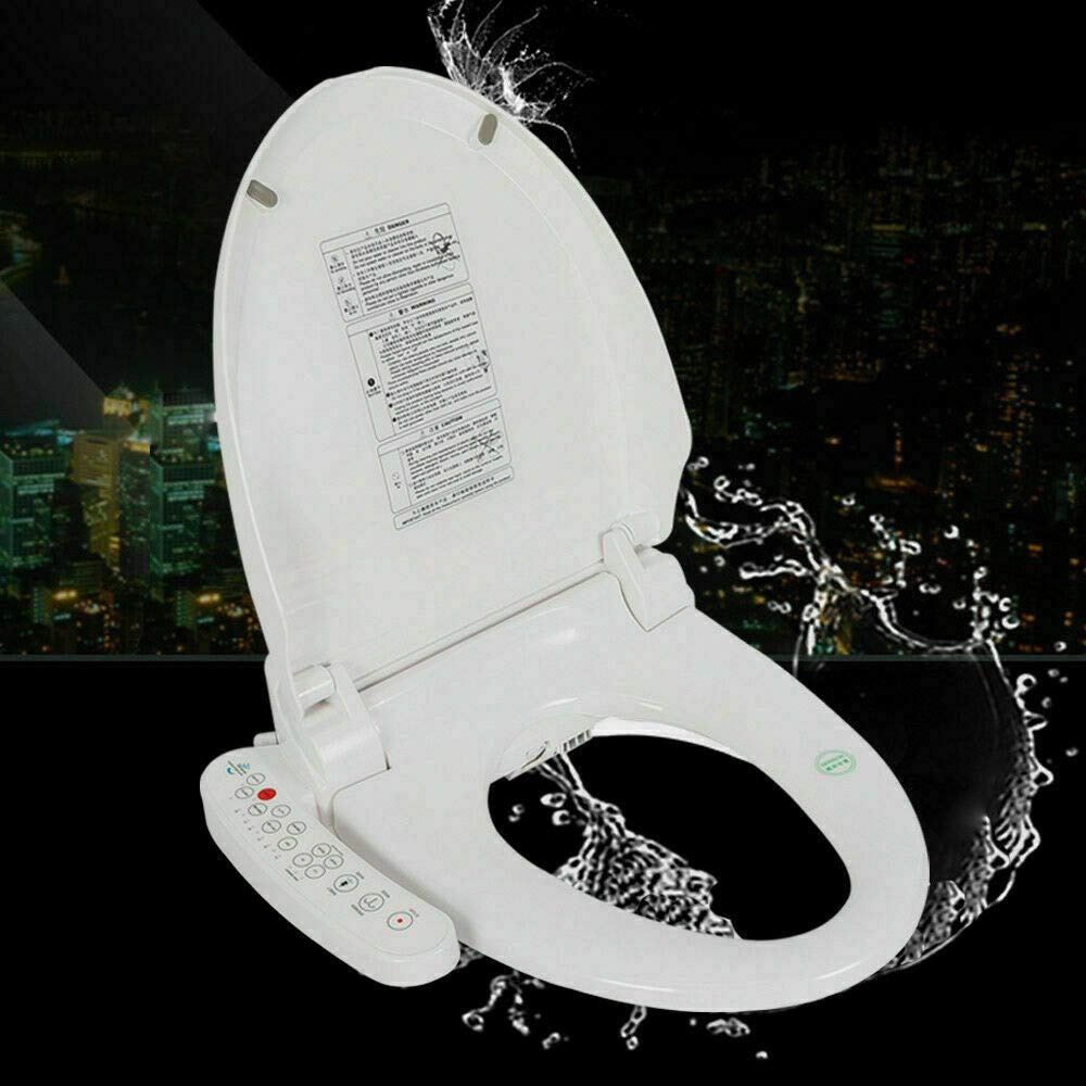 DENESTUS Upgraded Smart Electric Toilet Seat Auto Deodorization Warmer Dual Nozzles Fast Self Cleaning Bidet Cover Adjustable Temperature Janpan Style Fit Summer and Winter Professional Kits