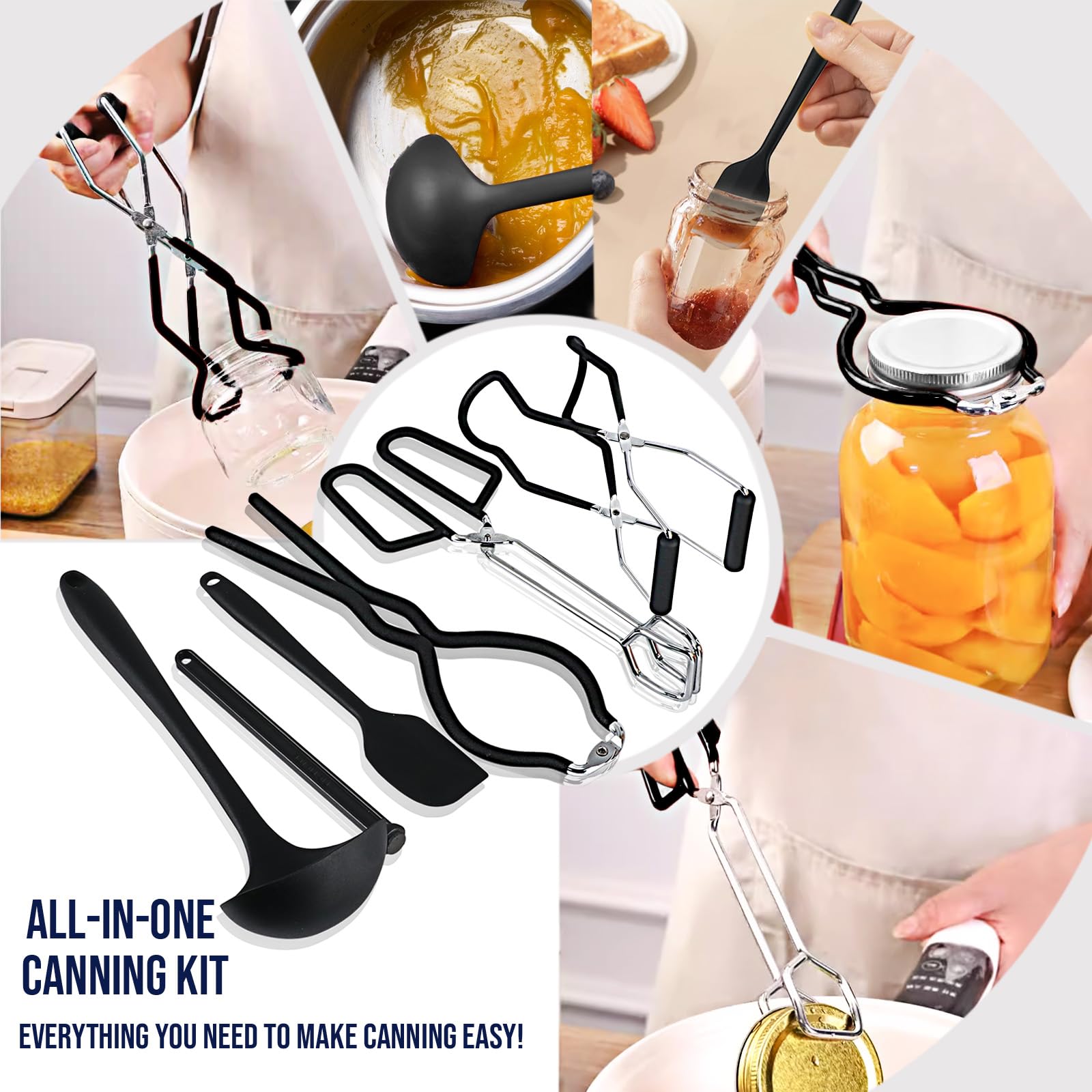 Canning Pot-Canning supplies starter kit, Stainless Steel Canning Tool Kit,Water bath canner with rack for canning.