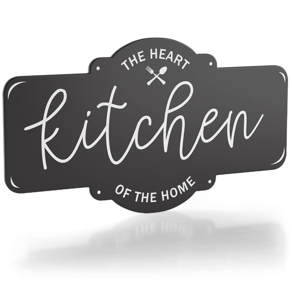 Barnyard Designs Rustic Metal Kitchen Wall Decor Sign, Country Farmhouse Decoration for Your Home, Kitchen, or Dining Room, 16β x 8.5β