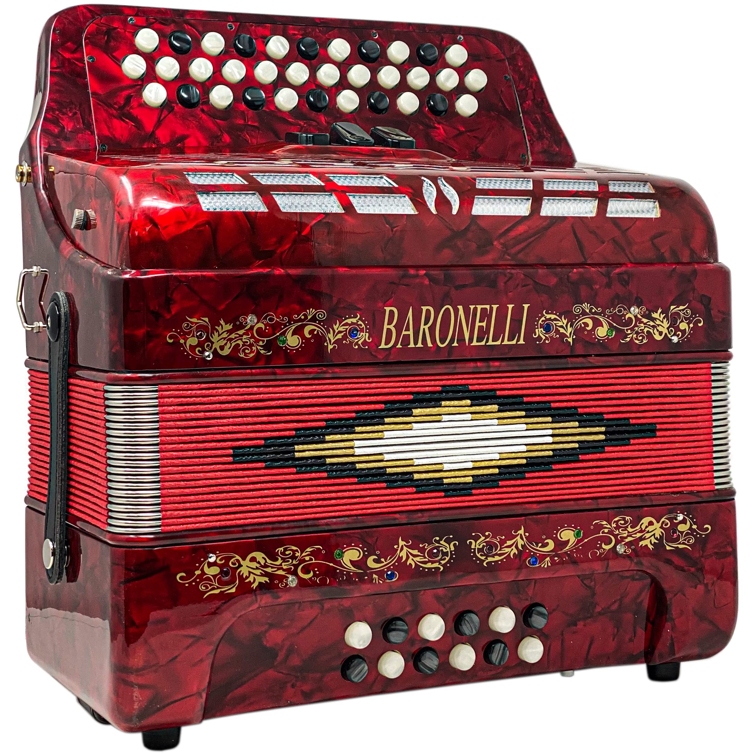 Baronelli Accordion (AC3412F3-RD)