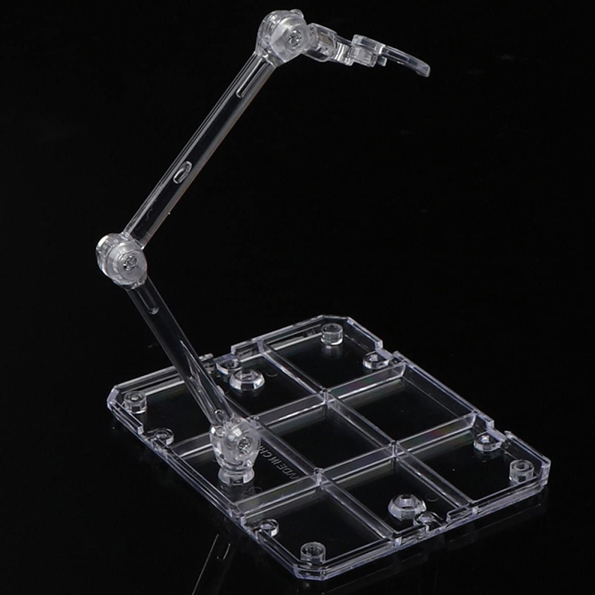 LotCow 4 Pcs Action Figure Display Stands Adjustable Action Figure Display Holder Base Sturdy Base Clear Doll Model Support Stand for 6 inch Action Figures