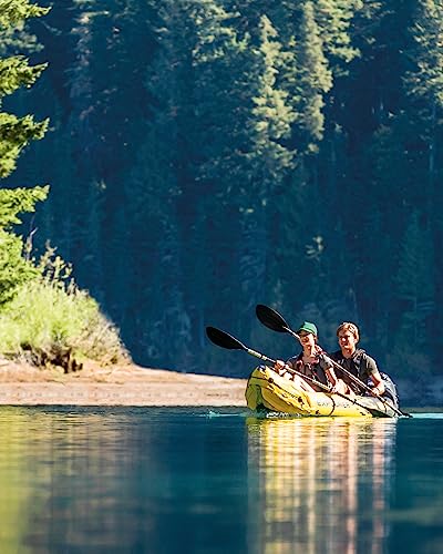 INTEX 68307EP Explorer K2 Inflatable Kayak Set: Includes Deluxe 86in Aluminum Oars and High-Output Pump β SuperStrong PVC β Adjustable Seats with Backrest β 2-Person β 400lb Weight Capacity