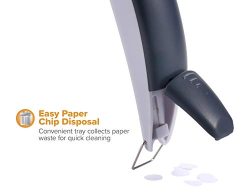 Bostitch Office EZ Squeeze One-Hole Punch, 10 Sheet Capacity, Lightweight, Gray/Blue (2402)