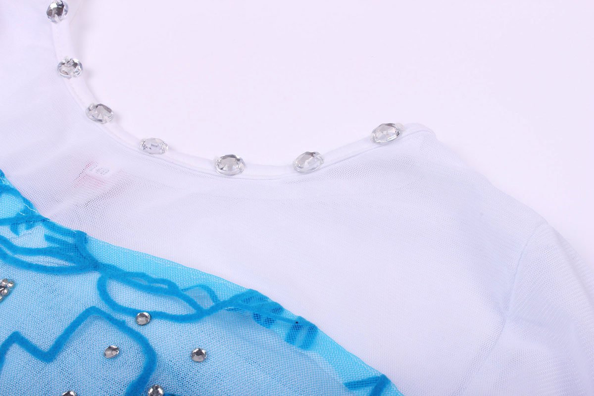 JerrisApparel Princess Dress Queen Costume Cosplay Dress Up with Accessories (4-5, Blue with Accessories)