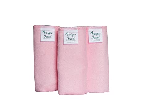 Invigor Bamboo Washcloths The First True Therapeutic - Washcloth Set of 3 - Double Sided Washcloths Sets - Made in USA Bamboo Washcloths for Face