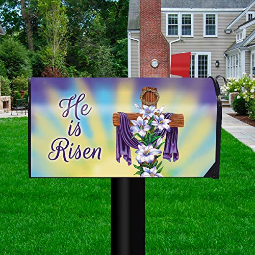 Briarwood Lane Easter Cross Religious Magnetic Mailbox Cover Holiday Lilies