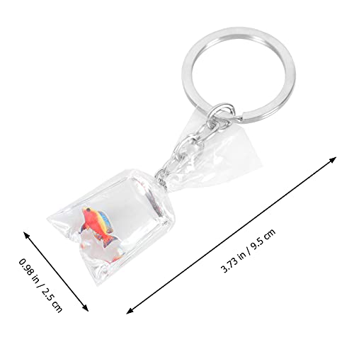 Generic Fish Charm Keychain Fish Water Bag Charms Tropical Fish Key Ring Bag Pendant Decors Orange 5.20X2.70X0.20cm 25G7A31H103GPEMH