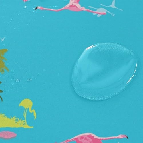BLuevi Summer Flamingos Shower Curtain for Bathroom Waterproof Fabric with Hooks 72x72 Inch