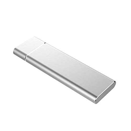 Cohvolr External Hard Drive Portable Hard Drive Box, Ultra Slim Hard Drive Type-C/USB3.1 Gen1 HDD case for Laptop, PC, Silver