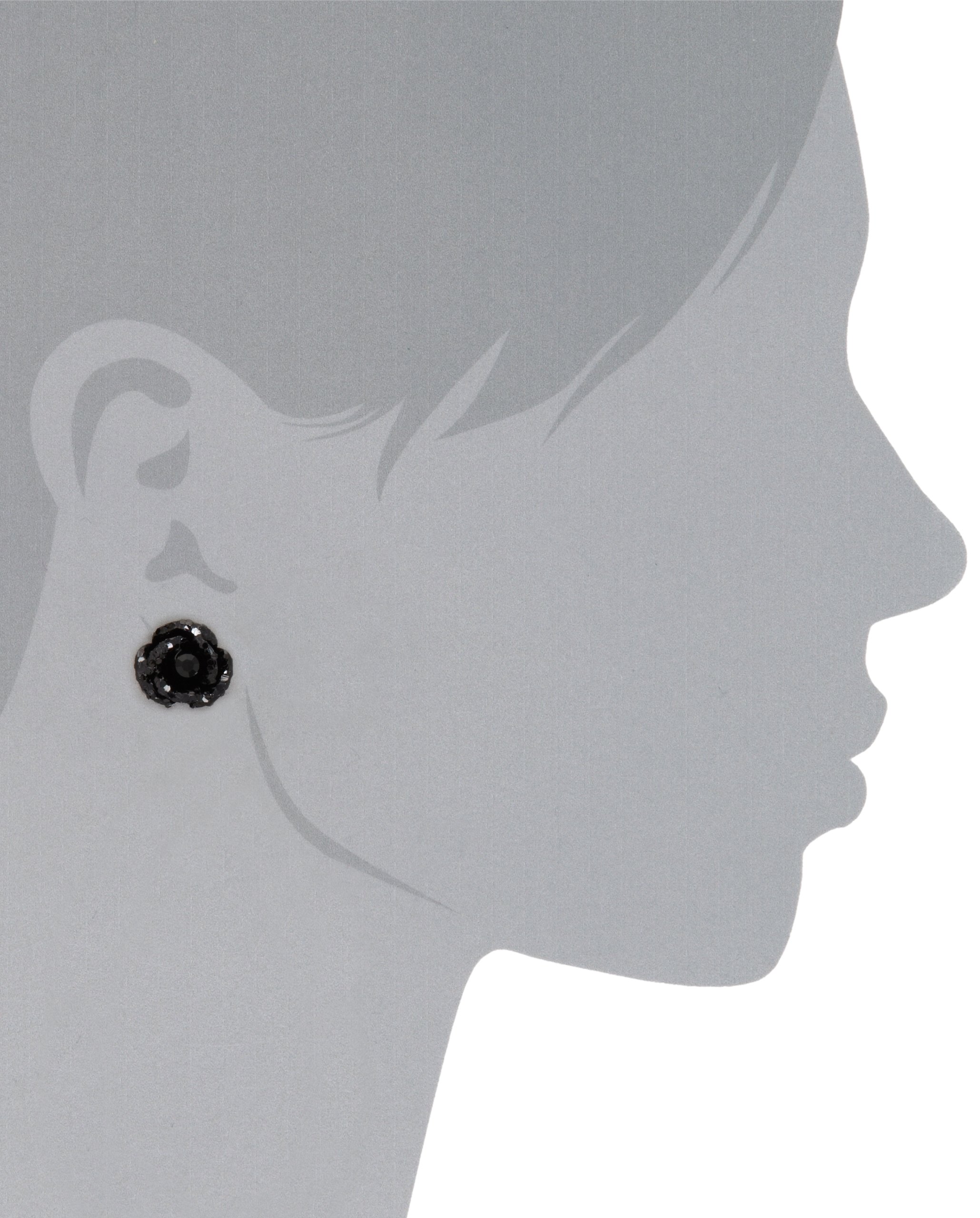Betsey Johnson Glitter Flower Stud Earrings