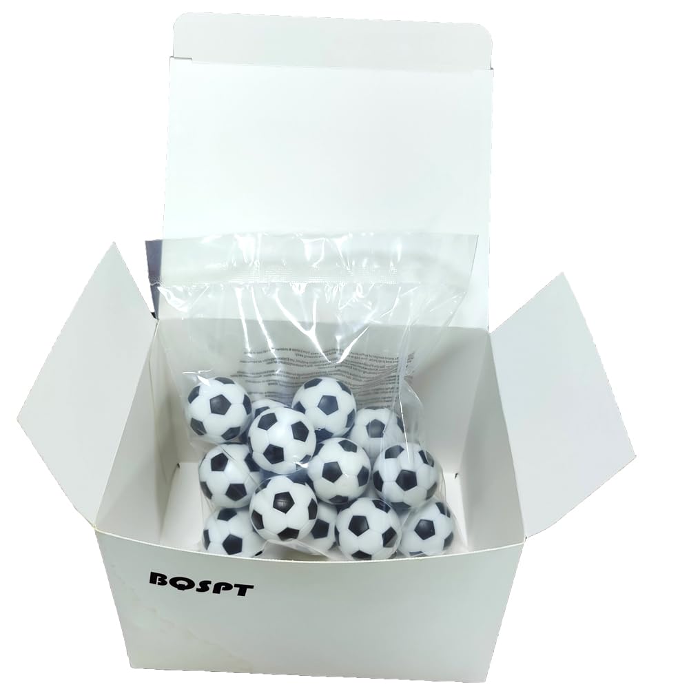 BQSPT 32mm Foosball Balls Foose Balls Table Soccer Game Replacement Foosballs 16pcs,Foosball Balls Official 32mm Mini Table Footballs Ball Accessory Black(16 Pack)