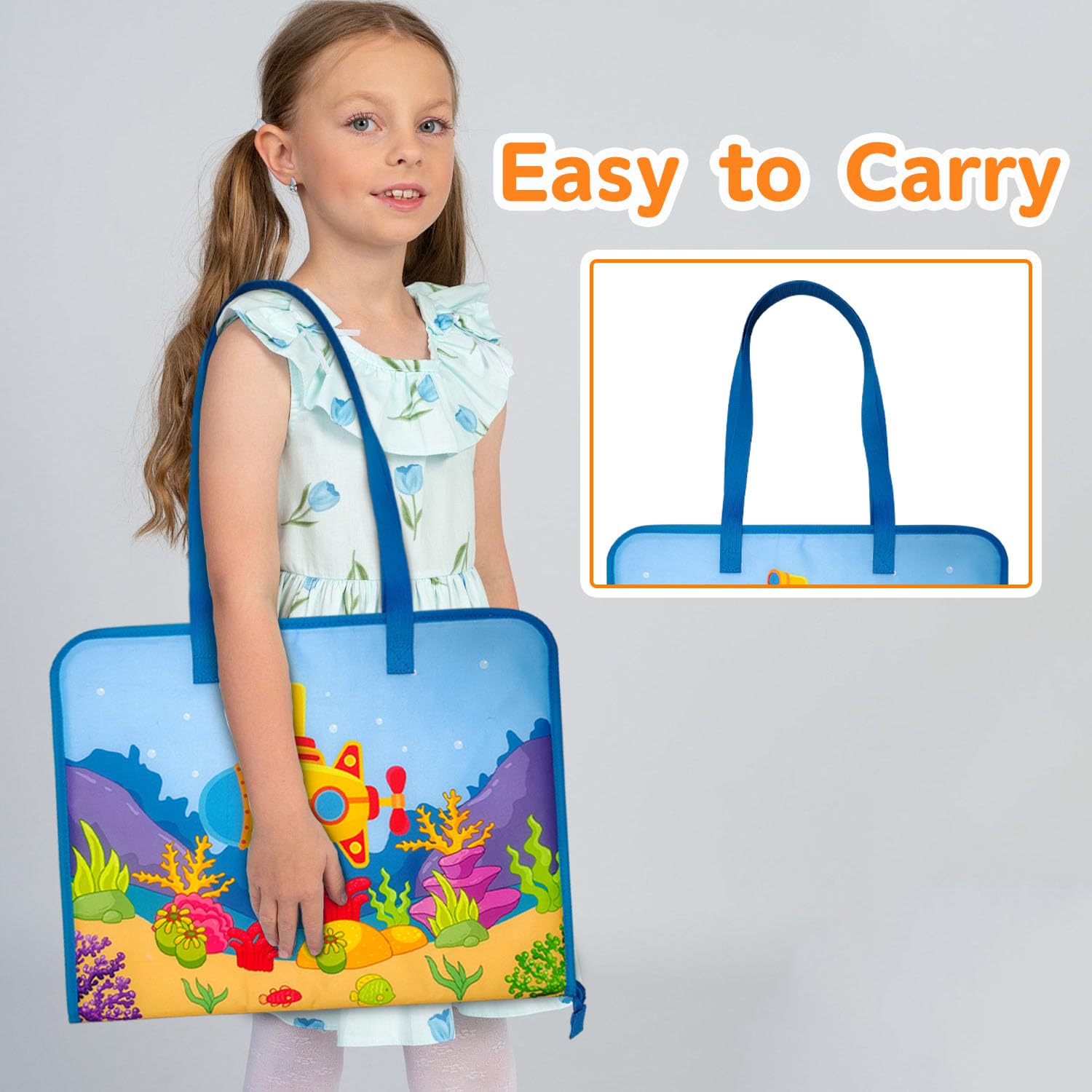 Boczif Art Portfolio Tote Bag, Art Portfolio Case 18ββ x 14β for Kids and Students Organization, Art Storage Carrying Case for Paint Pen Artwork Sketch Drawing Paper Drawing Pads Supplies
