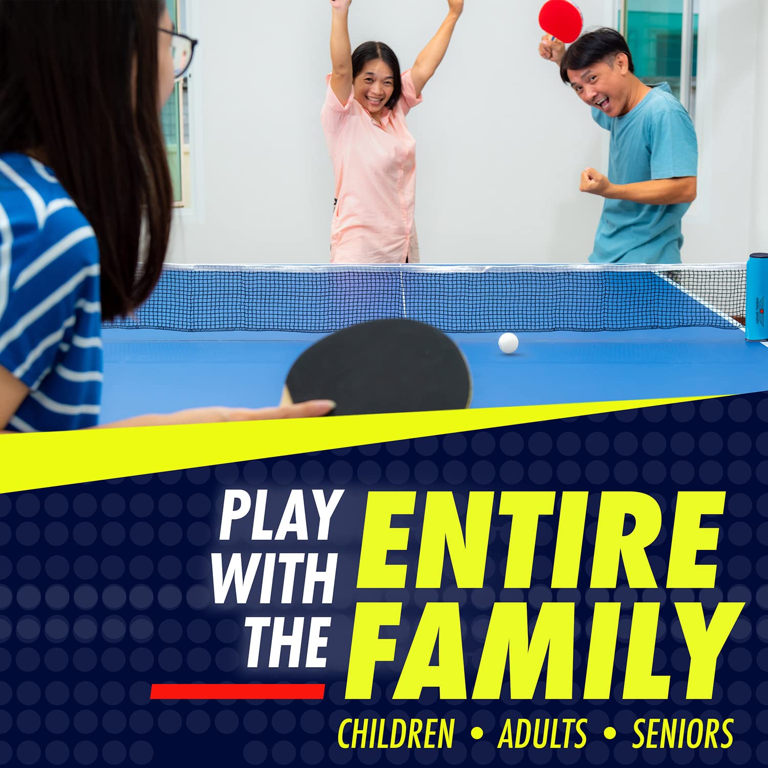 NIBIRU SPORT Professional Ping Pong Paddle Set (2-Player) - Table Tennis Paddles Set of 2 with Retractable Net, 4 Balls, and Carry Bag/Storage Case - Table Tennis Equipment & Ping Pong Accessories