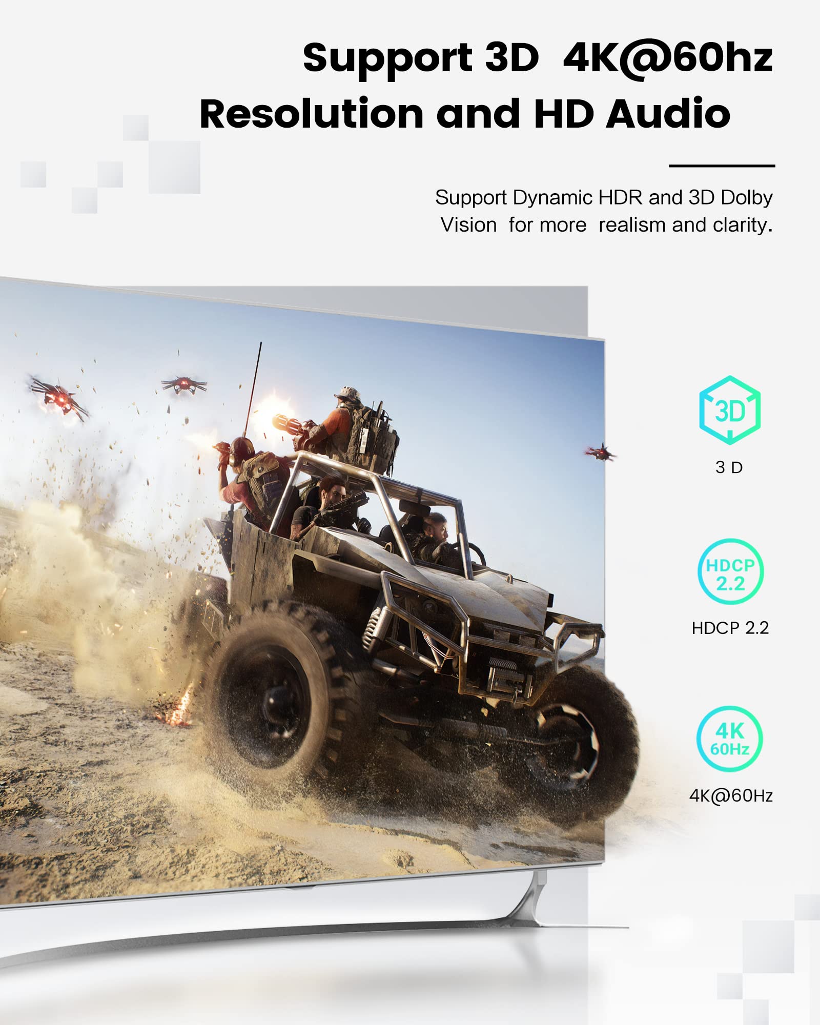 avedio links HDMI Switch 4K@60Hz HDMI Splitter, Bi-Directional HDMI 2.0 HDCP 2.2 Switcher 2 in 1 out, HDMI Splitter 1 in 2 out Support 3D HDR for Xbox PS5/4 Roku Fire Stick HDTV Monitor