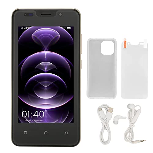 iP13 Pro Unlocked Smartphones, for Android 6 Cheap Cell Phones, 4.66" HD Screen Unlocked Cell Phone, Dual SIM, Dual Camera, Ultra Thin, Face Unlock, 2GB 32GB, 3200mAh, Support T Mobile, ATT(Gold)