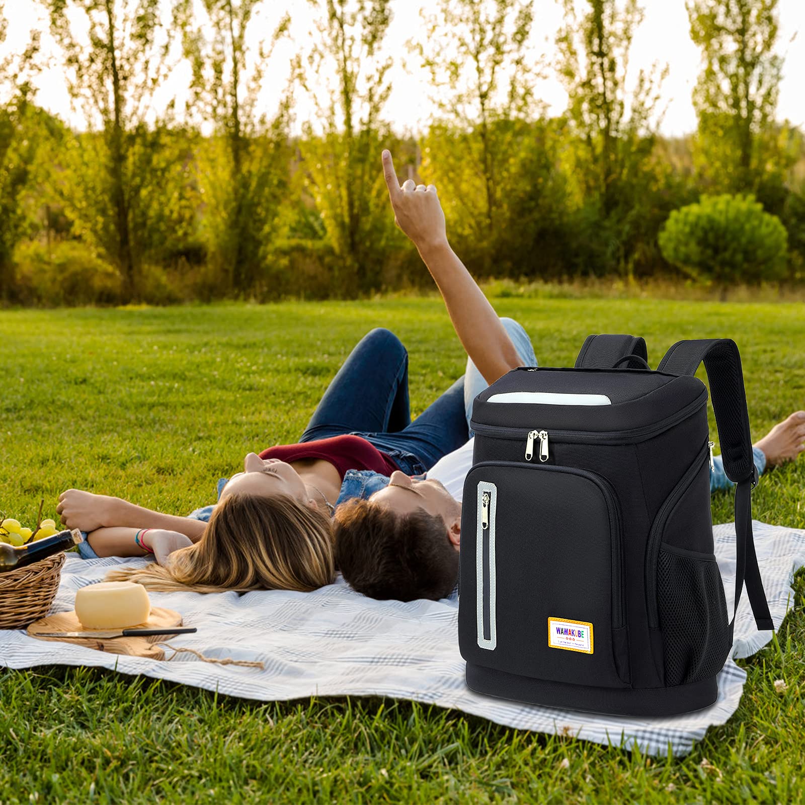 Backpack Cooler Leakproof, Insulated Lunch Backpack 35 Cans Cooler Backpack Camping Cooler for Hiking Beach Picnic Fishing Camping Park Daytrip