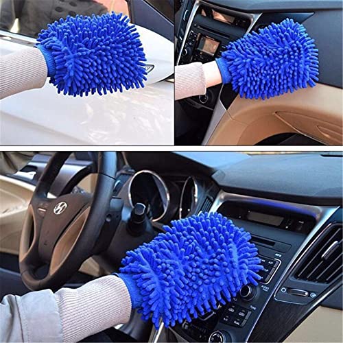Nicetage Chamois Cloth for Car-1 Car Shammy Towel + 1 Bonus Car Wash Mitt - 11.8'' X15.7'' - Scratch-Free Shammy Cloth for Car