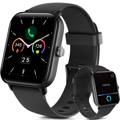 Gydom Birthday Gifts for Men, IDW19 Smart Watch with Alexa, Bluetooth Call/Answer Heart Rate Monitor Step Counter Smartwatches, Exercise Workout Fitness Health Tracker Gifts for Boyfriend Mens Dad
