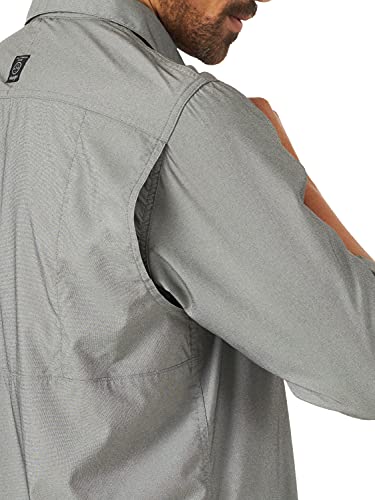 ATG by Wrangler Men's Big & Tall Long Sleeve Hike to Fish Shirt, Mist, 4X