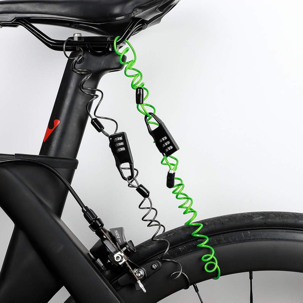 Bike Light and Phone Holder Lock Code Bicycle Combination Cycling Portable Bike Lock Lock Travel Helmet Lock Bike Accessories