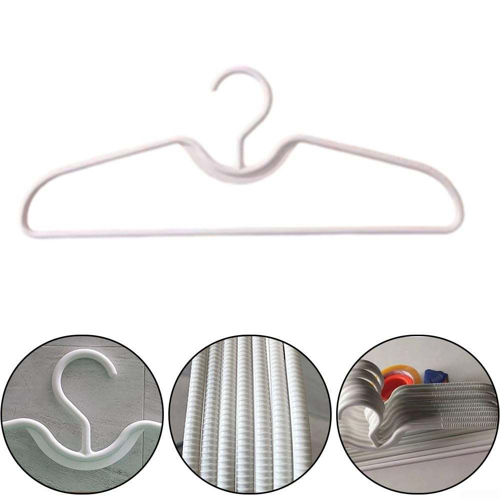 Clothes Hangers Short Neck Design Plastic Hangers Non-slip Short Neck Hanger for Jackets Pants Shirts(20pcs)