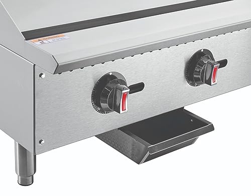 Kratos 29Y-009 48" Commercial Restaurant Gas Countertop Griddle, Thermostatic Controls, 4 Burners, 120,000 BTU Output