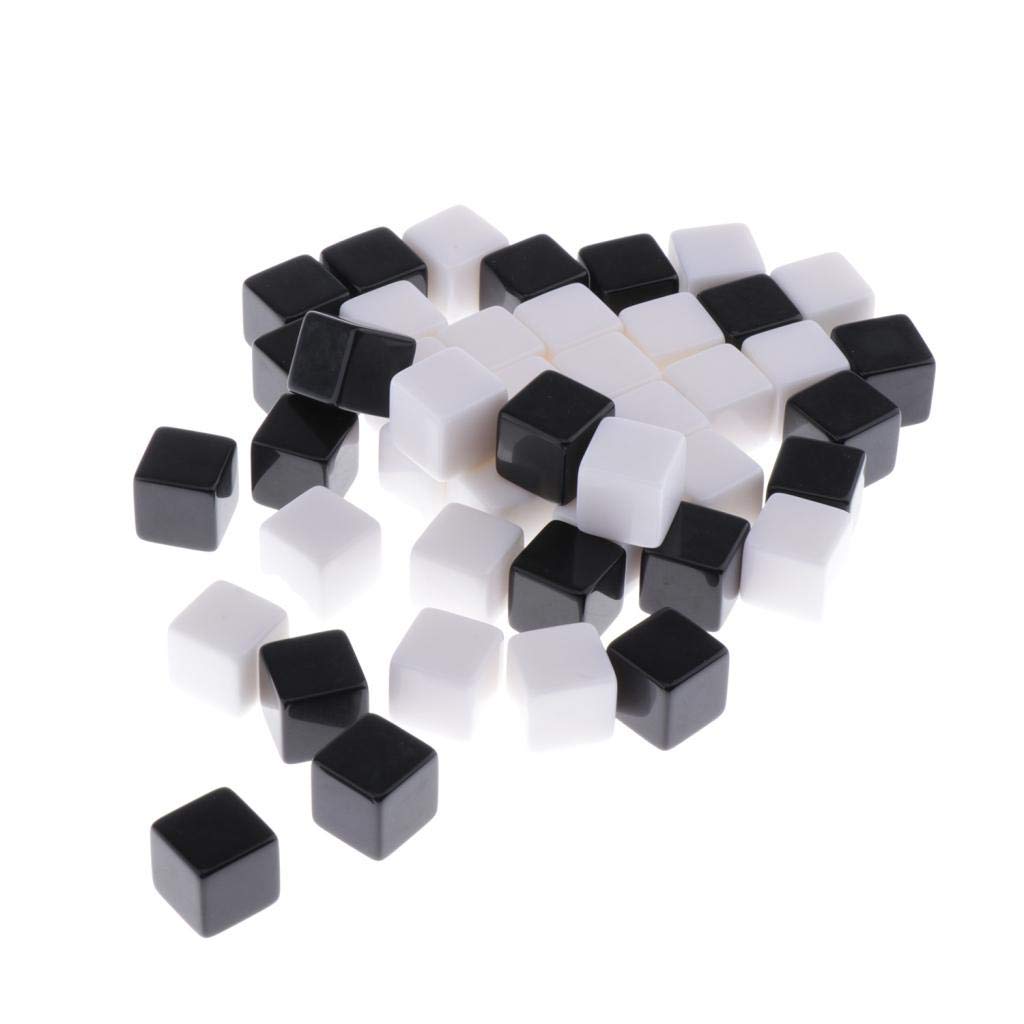 LoveinDIY 16MM Acrylic Blank Cubes for Classroom Board Games, DIY Sticker, Math Counting Teaching, Party Favor, Fun, 50PCS,