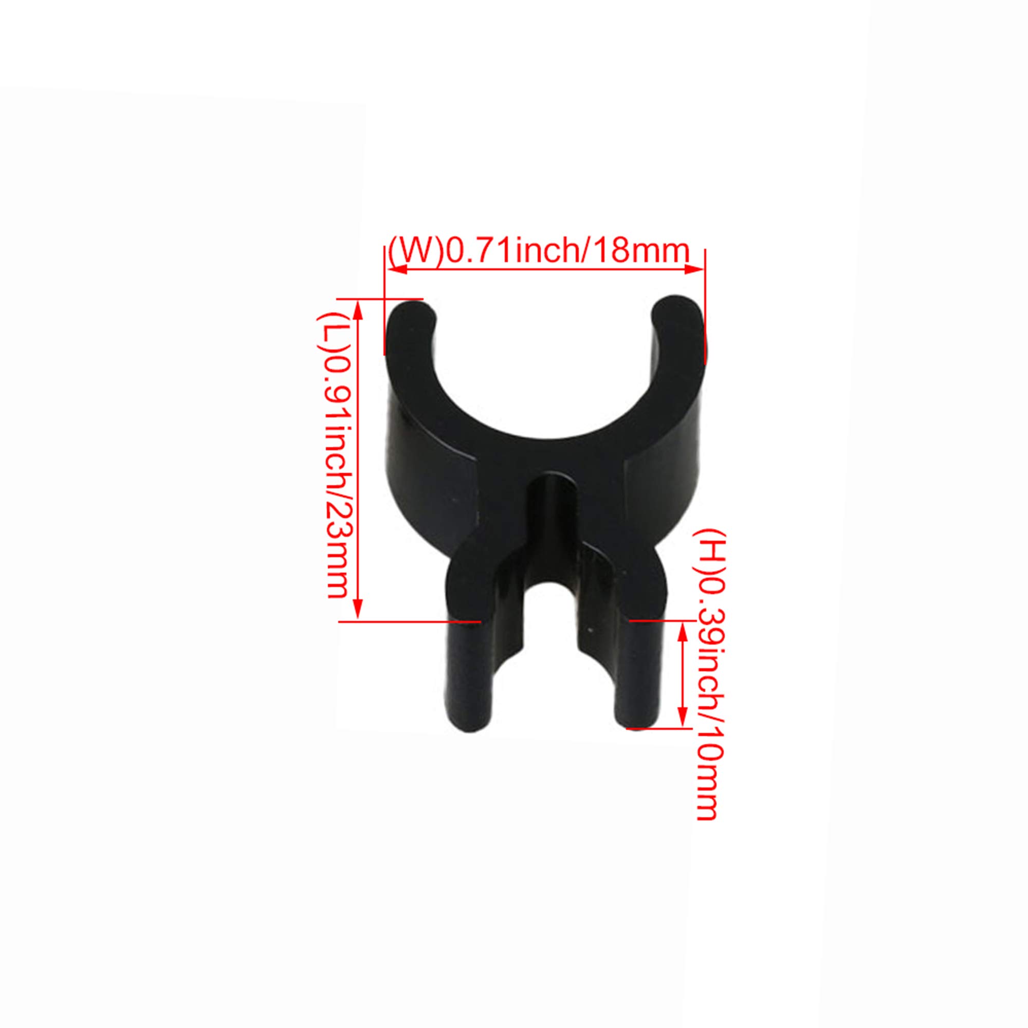 Lovermusic Black 2.3x1.8cm ABS French Horn Pencil Clip Trumpet Pen Clip Holder Musical Instruments Pack of 5