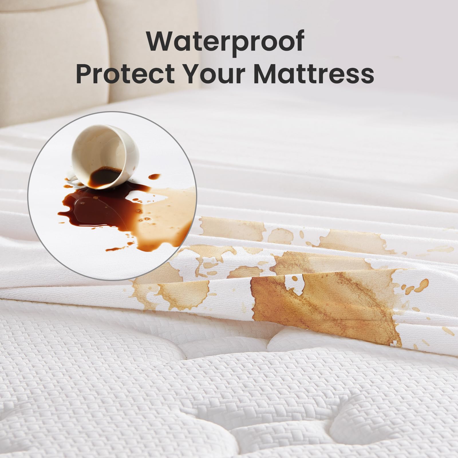 Dourxi Queen Mattress, 12 inch Hybrid Queen Size Mattress Gel Memory Foam for Pressure Relief with Waterproof Mattress Protector Included, Medium Plush