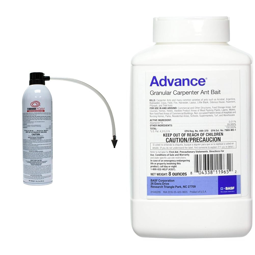 BASF 805571 Termidor Foam Termiticide/Insecticide for Insects & 396153 - Advance Carpenter Ant Bait - 8oz, White